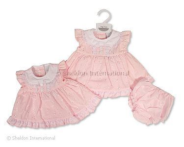 Premature Baby Dress with Lace and Embroidery - Wholesale